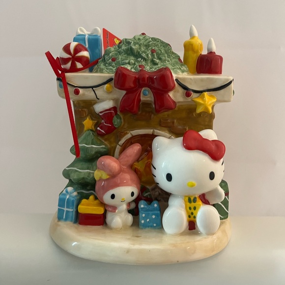 Holiday | Hello Kitty Chimney Christmas Ceramic Blue Sky Nwt Viral 224 ...